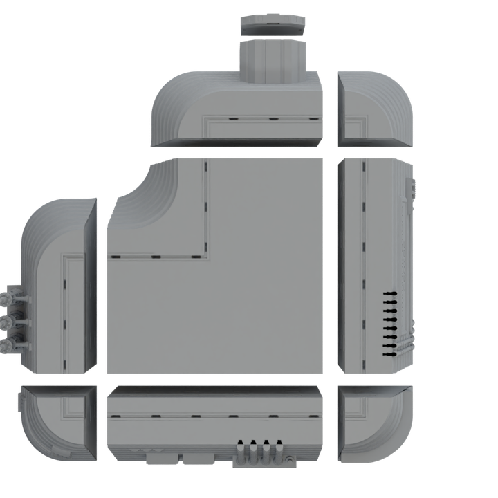 3D Printable Comms Centre - Modular or Easy Print Complete Building by ...